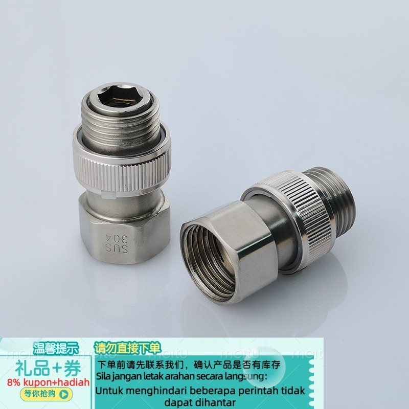 304Stainless Steel Mini Short4Internal and External Thread through Way ...