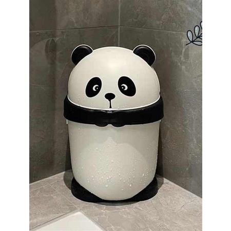 tin sampah HOTSELLING Panda Trash Bin Household Kitchen Bathroom Toilet ...