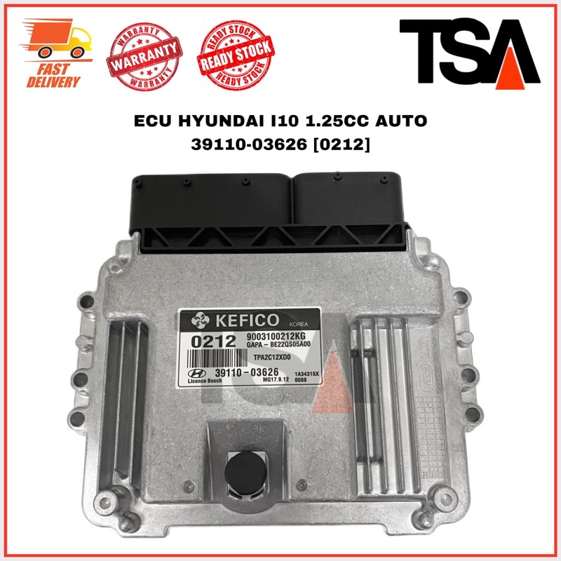 ECU HYUNDAI I10 1.25CC AUTO - 39110-03626 [0212] ENGINE CONTROL UNIT ...