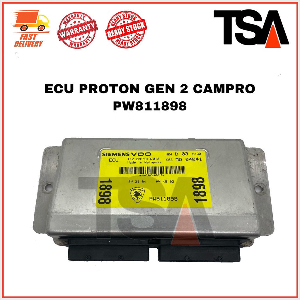 ECU PROTON GEN 2 CAMPRO 1.3CC W/O IMMO - PW811898 [1898] USED GOOD ...