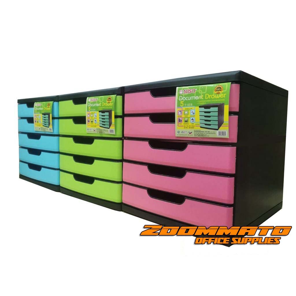 NISO DD8833 DOCUMENT DRAWER 5 TIER ( RANDOM COLOR ) | Shopee Malaysia