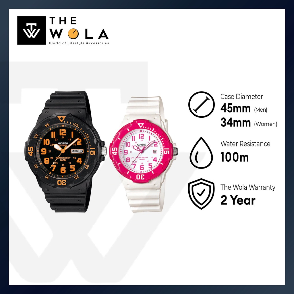 (2 Years Warranty) (100% Original Casio) Casio Couple Watches MRW/LRW ...