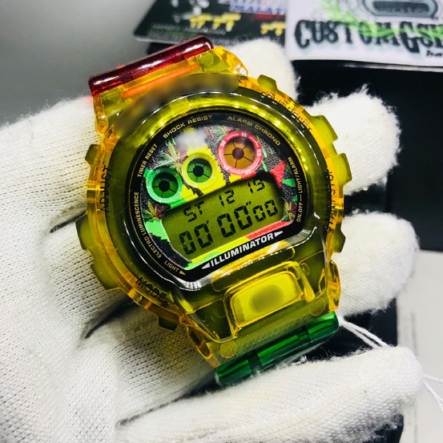 GS JELLY RASTA JAM TANGAN DIGITAL CUSTOM MADE FOR UNISEX | Shopee Malaysia