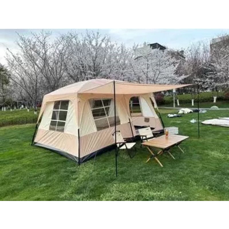 KHEMAH CAMPING KHEMAH UNTA V4 MANUAL 2023 6-8 ORANG | Shopee Malaysia