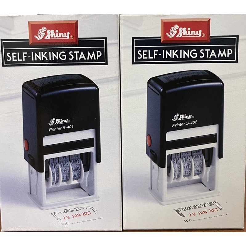 shiny self ink Date stamp S402, S401 ,S404 | Shopee Malaysia