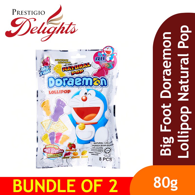 Big Foot Doraemon Lollipop Natural Pop 80g Bundle of 2 | Shopee Malaysia