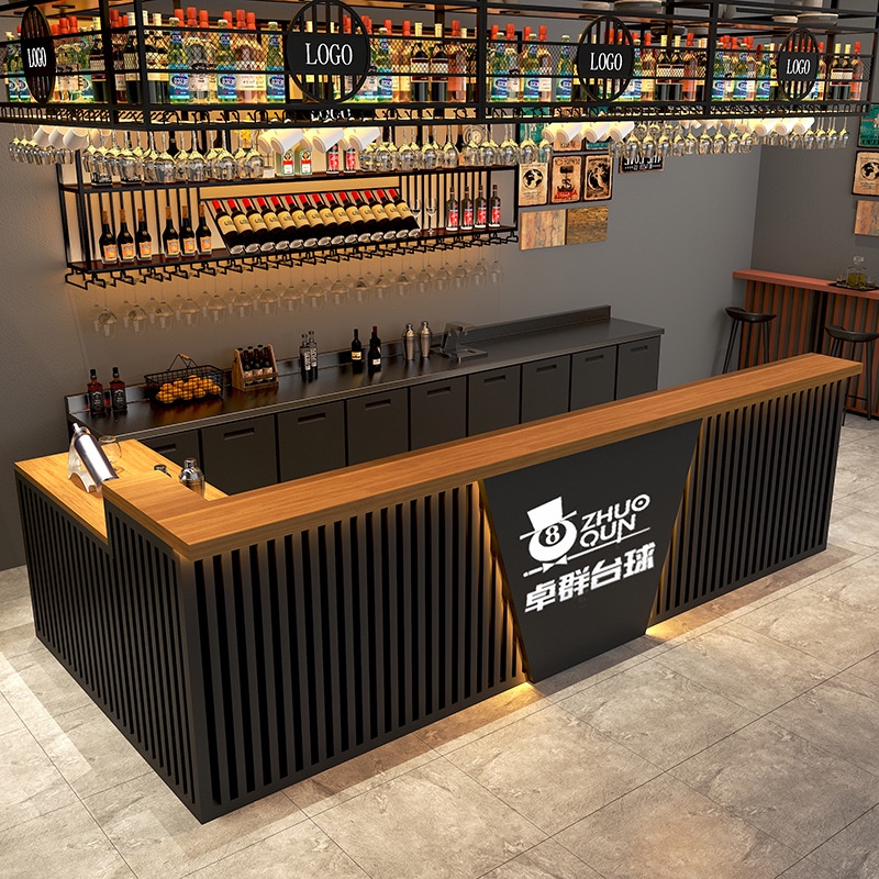 HY@ Industrial Style Bar Counter Retro Counter Bar Counter Restaurant ...