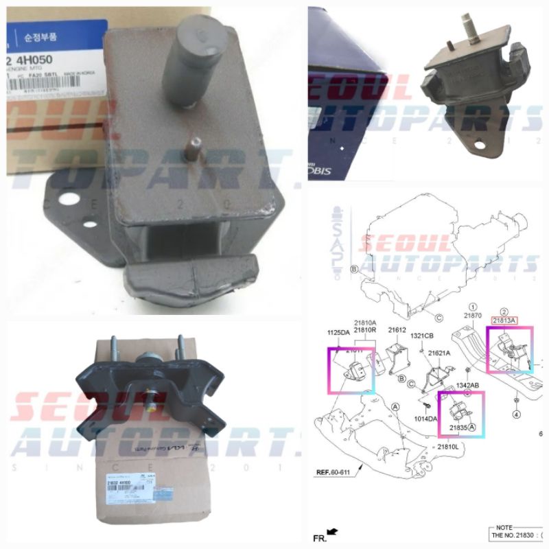 ENGINE MOUNTING SET = Hyundai Starex (2006-2021) #218124H000 ...