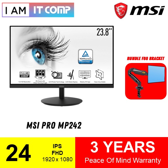 MSI PRO MP242 24" Monitor | Shopee Malaysia