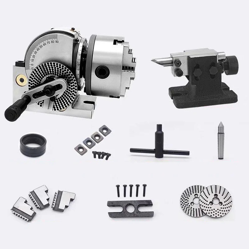 4 Inch Dividing Head 3 Jaw Chuck Precision Semi Universal Dividing Head ...