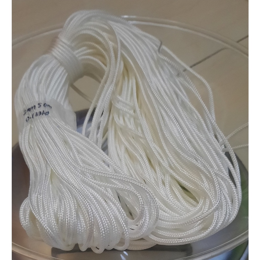 8mm, Pjg:100m, White Braided Nylon Rope, Tali Putih | Shopee Malaysia