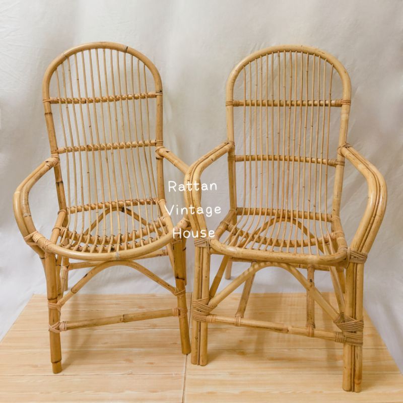 (Rattanvintage) 🔥 Handmade Adult Rattan Chair | Rattan chair backrest ...