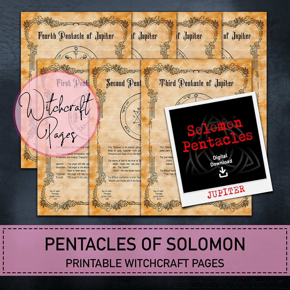 FuchsDich Printable JUPITER Pentacles of Solomon | PDF Witchcraft Grimoire | King Solomon ...