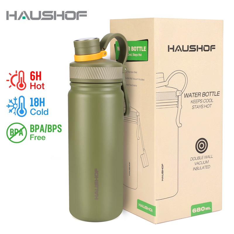 HAUSHOF 680ml 4 Color Botol air Tumbler Thermos tahan sejuk Mug With ...