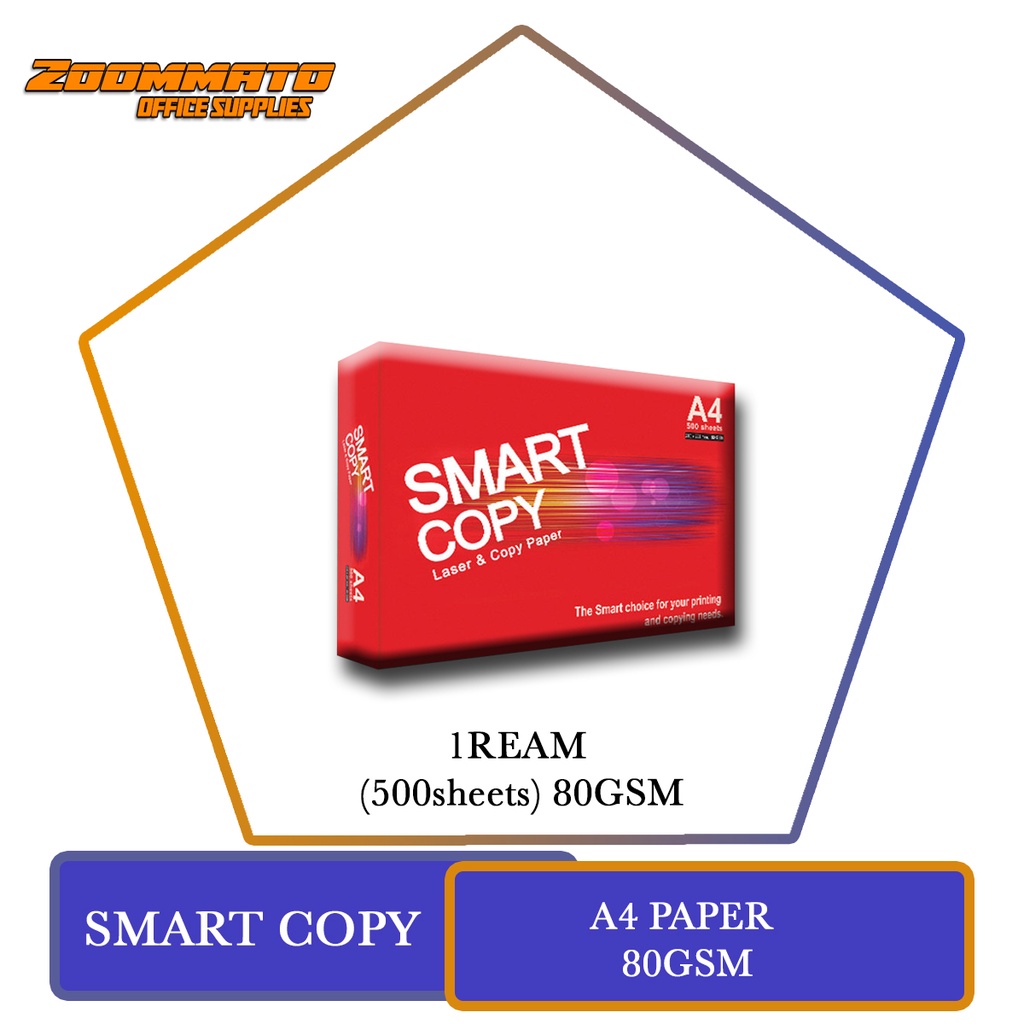 Smart Copy Paper, A4 Size, 80 gsm, 500 Sheets / Ream | Shopee Malaysia