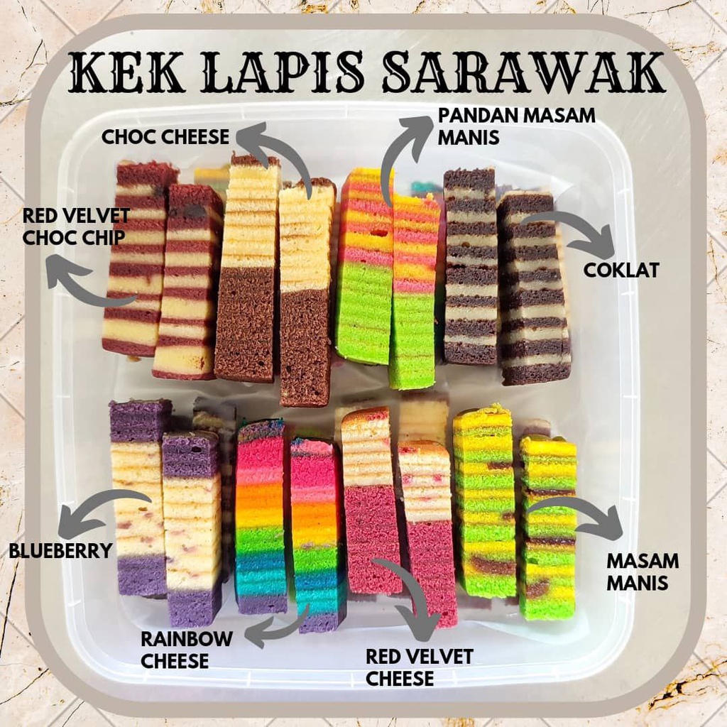SET MIX BESAR ISTIMEWA KEK LAPIS SARAWAK, KEK LAPIS AISKRIM MIX BESAR ...