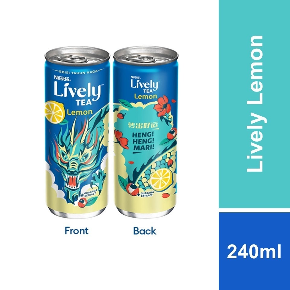 Lively Tea Lemon Guarana Can 240ml | Shopee Malaysia