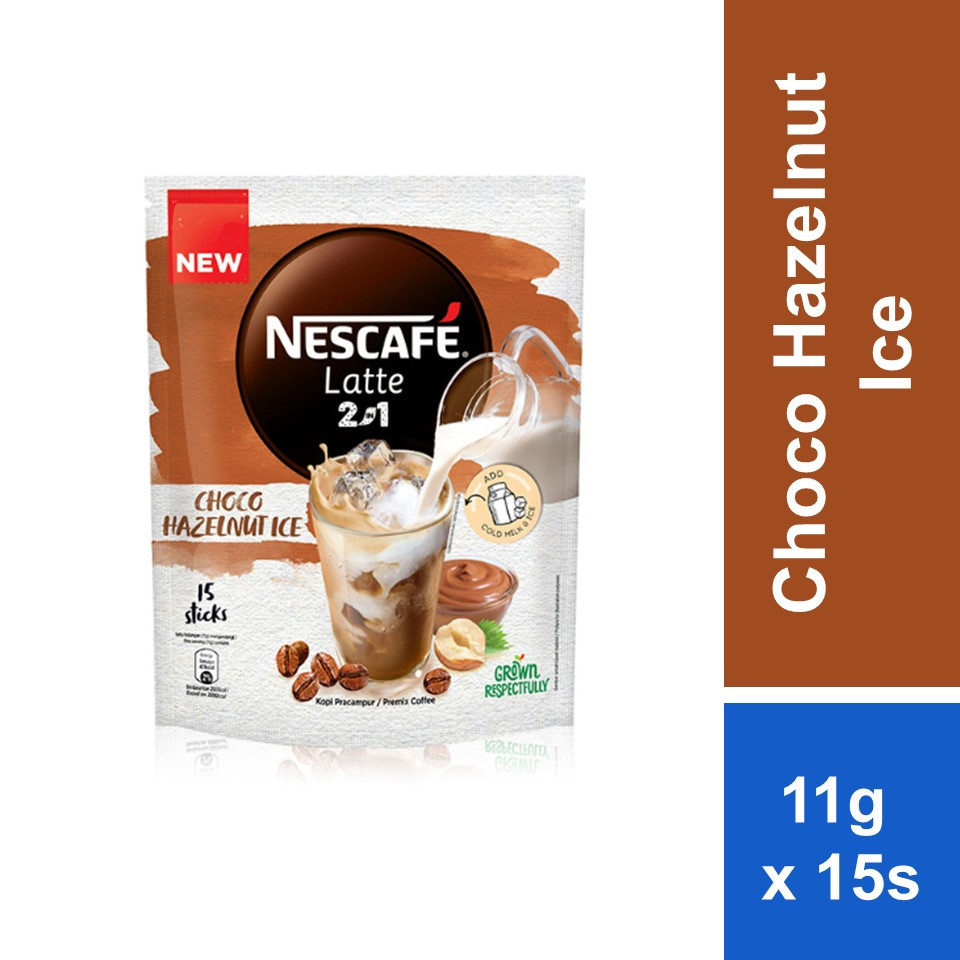 NESCAFE Latte 2in1 Ice Choco Hazelnut 11g x 15s (Halal) | Shopee Malaysia