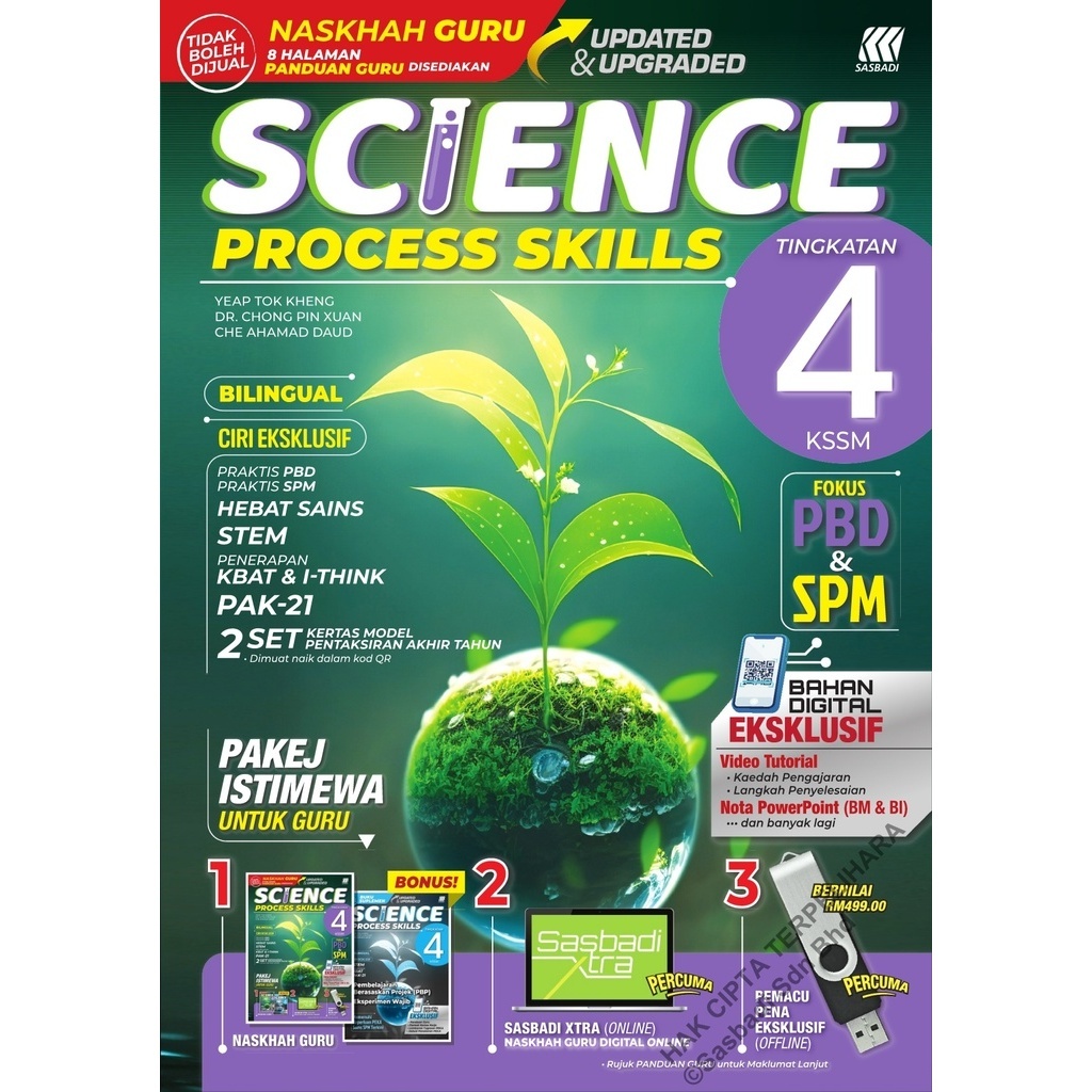 Sasbadi 2024: Science Process Skills: Sains Tingkatan 4 + Booklet ( Edisi Murid ) SPS24SA4 ...