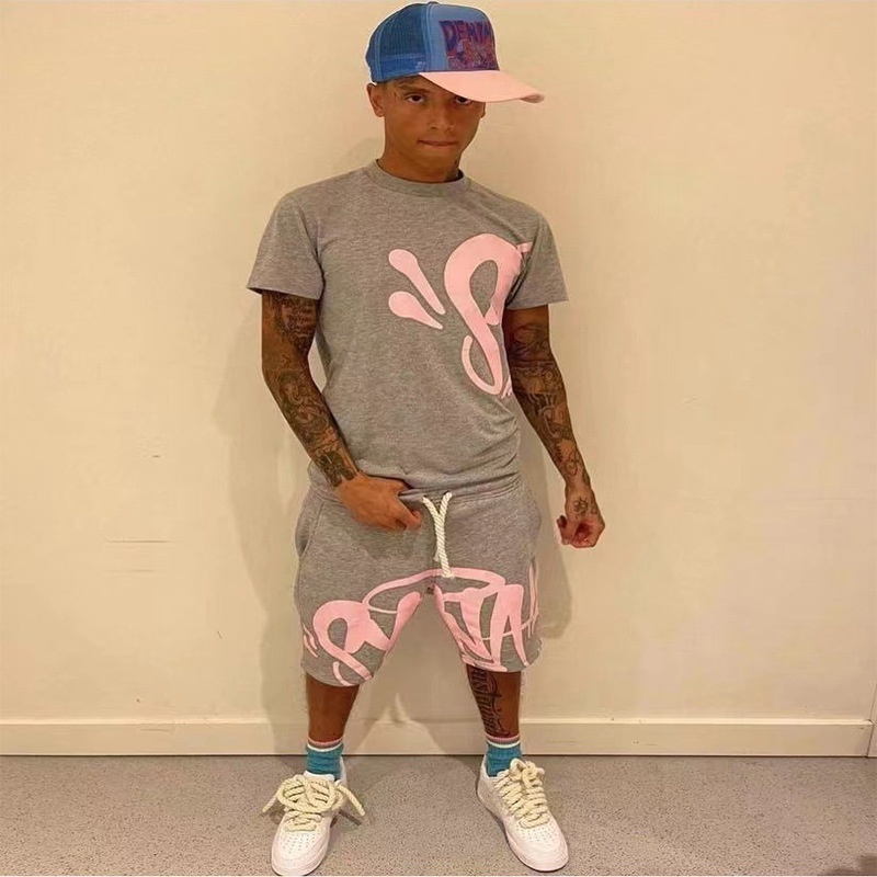 Synaword 100% Cotton T-shirt for Men Summer Short Sleeve T-shirt Hip ...
