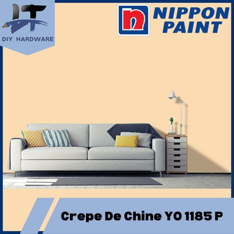 1 Liter Nippon Paint Crepe De Chine YO 1185 P For Interior Wall Paint ...