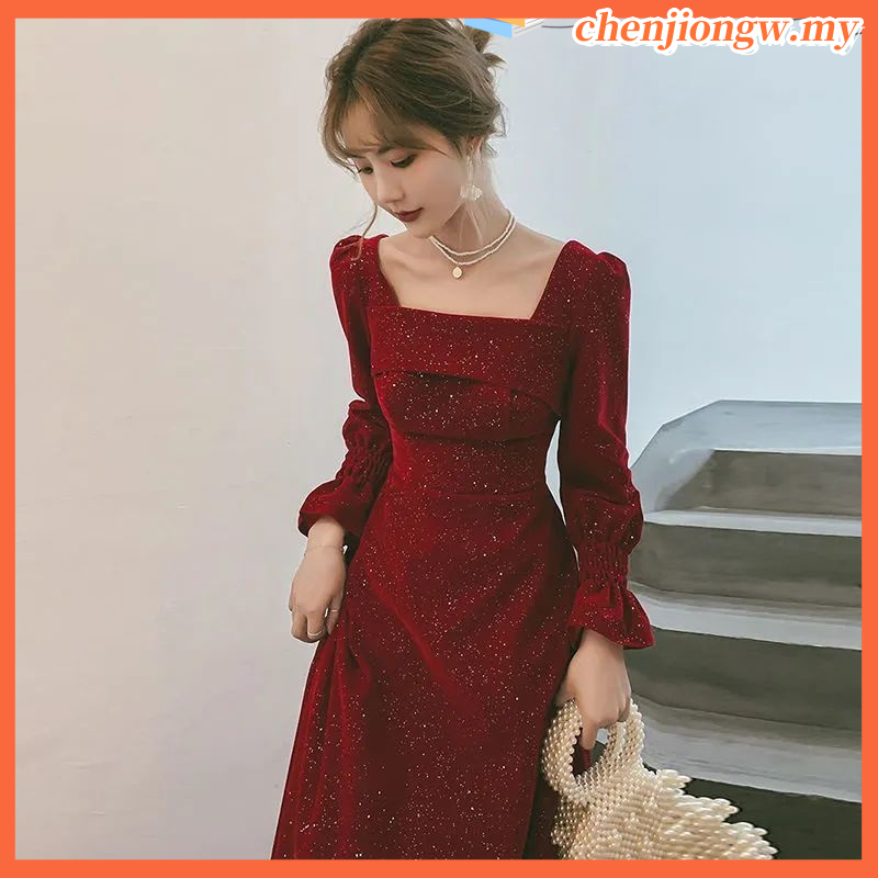 Ruidiandian Plus Size Sequined Dress for Women Christmas Gown Lady ...