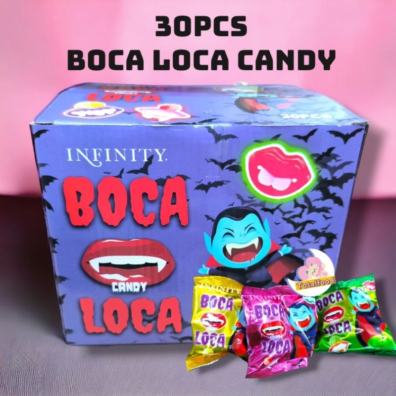 30pcs KHY Boca Loca haloween mouth Candy fruits flavor (halal) | Shopee ...