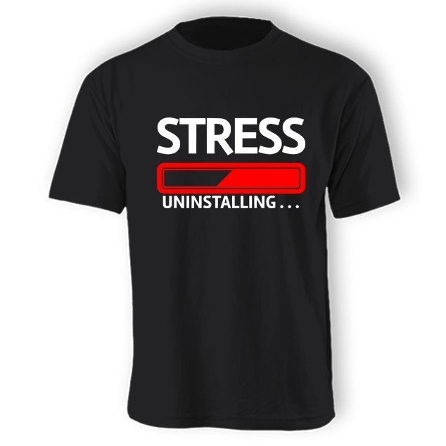 (Unisex) Uninstalling STRESS (Black/White) | Shopee Malaysia
