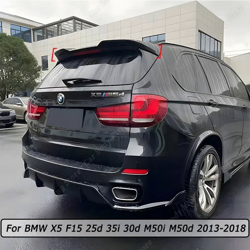 Car Rear Trunk Roof Spoiler Wing Accessories ABS Body Kit Tuning Gloss ...