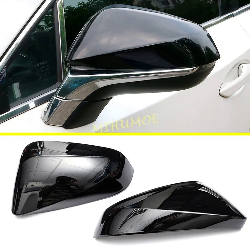 Glossy Black Side Back Rear View Mirror Cover Cap For Lexus NX RX 250 ...