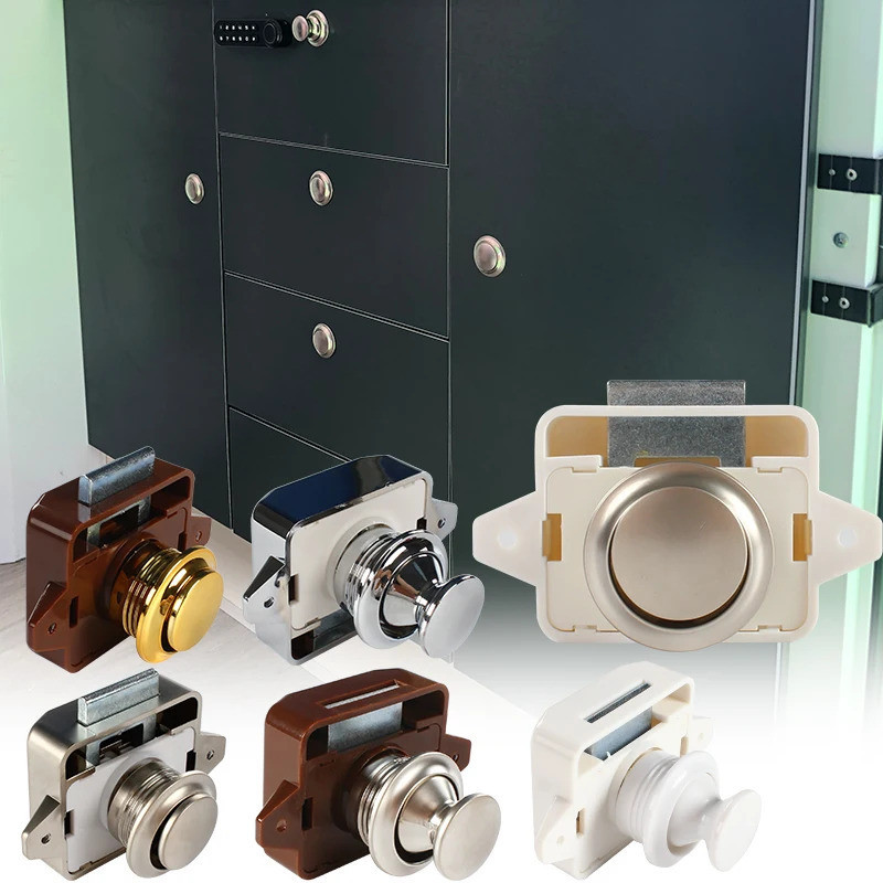 Diameter 26mm Camper Car Push Lock RV Caravan Boat Drawer Latch Button ...