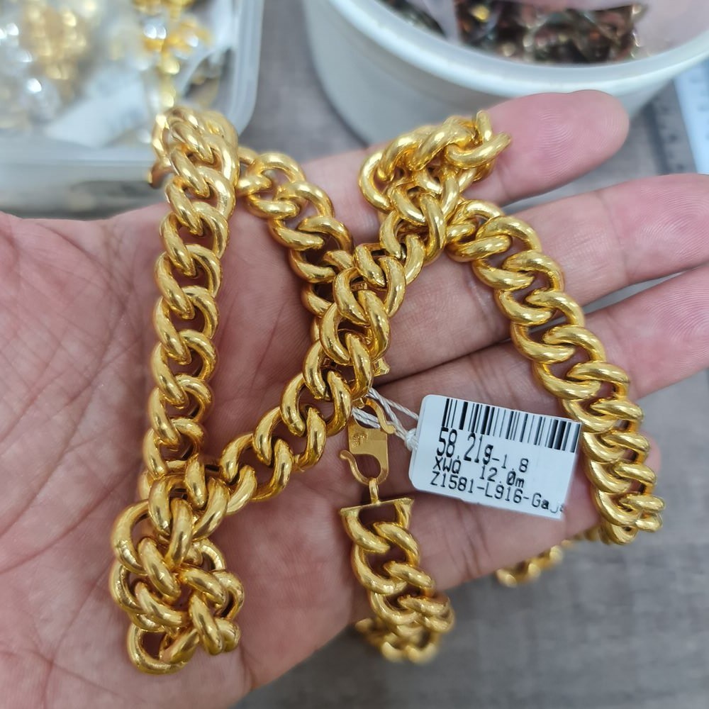 Emas916, R. Leher 1.2cm+ Gajah Hollow Kt 1 Gs 1581 P362 68 | Shopee Malaysia