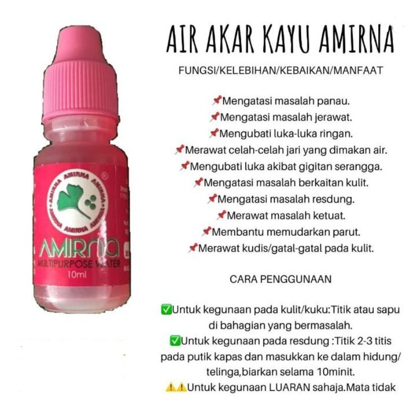 🍀AMIRNA MULTIPURPOSE WATER (10ml) | Shopee Malaysia