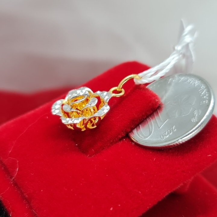 Emas916, Loket Bunga Rose D3d 1.2 cm Pd 7776 P N SoldOut | Shopee Malaysia