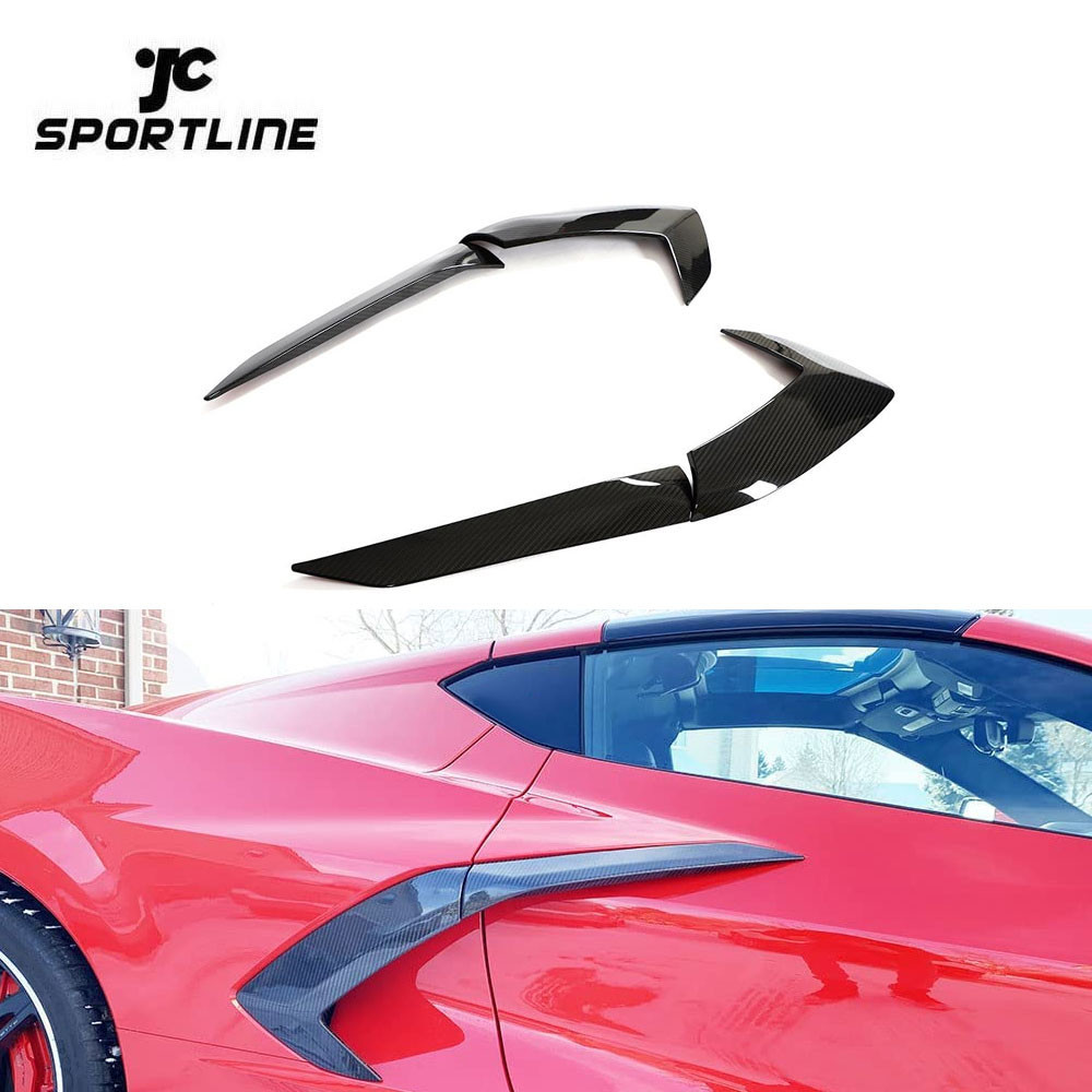 C8 Carbon fiber Side Door Fender Vent Trim for Chevrolet Corvette C8 ...