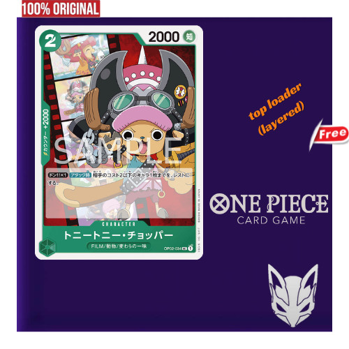 ORIGINAL 4x cards playset deck Tony Tony.Chopper Character OP02-034 UC ...