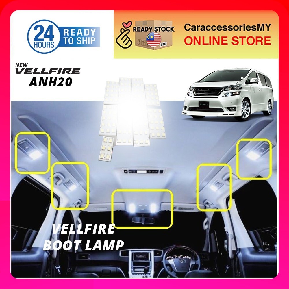 Toyota Alphard Vellfire Anh20 interior light Room LED Lamp set 7 pcs ...