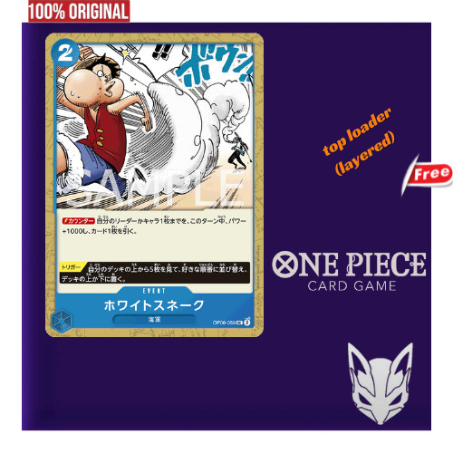 ORIGINAL 4x cards playset deck White Snake Event OP06-059 UC optcg one piece card | Shopee Malaysia