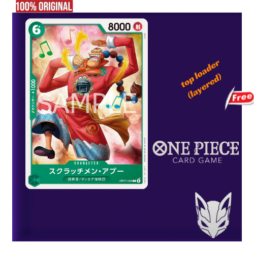 ORIGINAL 4x cards playset deck Scratchmen Apoo Character OP07-028 C optcg one piece card ...