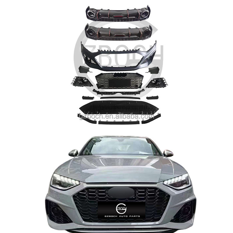 Auto bumper kit for 2020 Audi A4 B9 facelift RS4 style body kit front ...