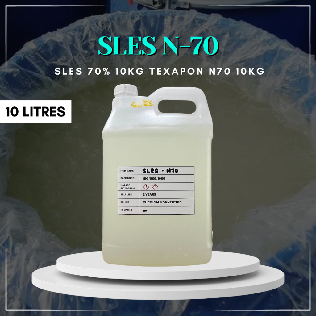 CHEMICALK🔥SLES N70 10KG | Sodium Lauryl Ether Sulphate SLES 70% 10KG ...