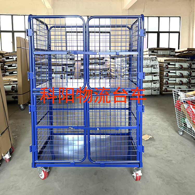 ST-⛵Storage Logistics Roll Container Folding Metal Trolley Workshop ...