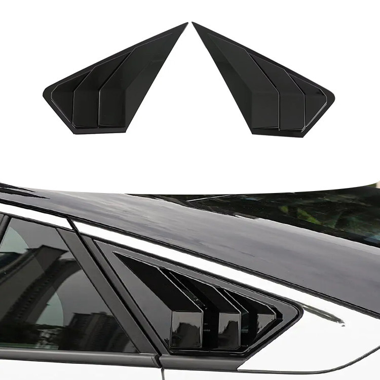Blinds Body Kit Accessories Matte Black Body Rear Window Shutters Vent ...