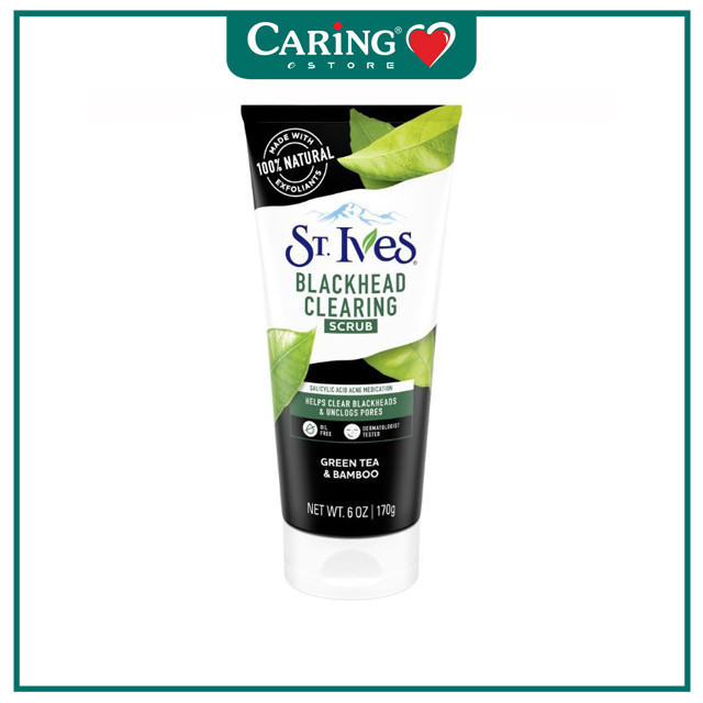 ST IVES BLACKHEAD CLEARING GREEN TEA & BAMBOO SCRUB 170G | Shopee Malaysia