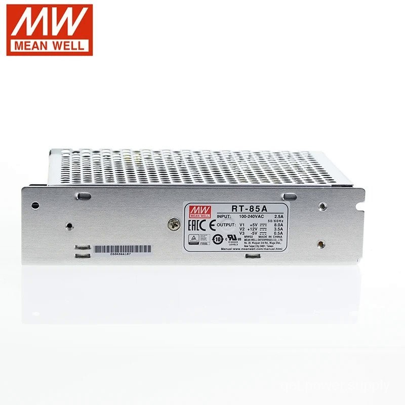 MEAN WELL RT-85A 85W AC to DC Triple Output Switching Power Supply 5V ...