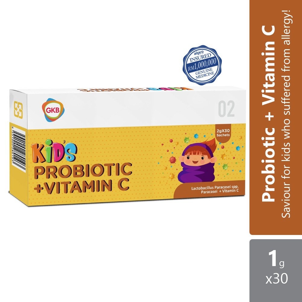 GKB Kids Probiotic+Vitamin C For Your Child's Immunity (30's) | Shopee ...