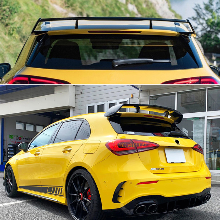 AMG A45 Gloss black rear trunk top roof spoiler For Mercedes Benz A ...
