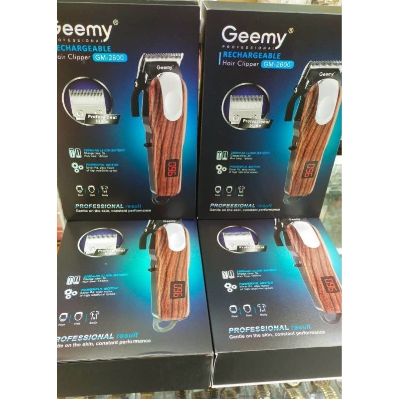 Runtime 250 Minuts Geemy GM 2600 Professional Hair Clipper Rechargeable ...