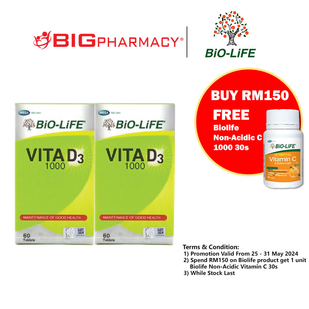 Biolife Vitamin D3 60s x2 | Shopee Malaysia