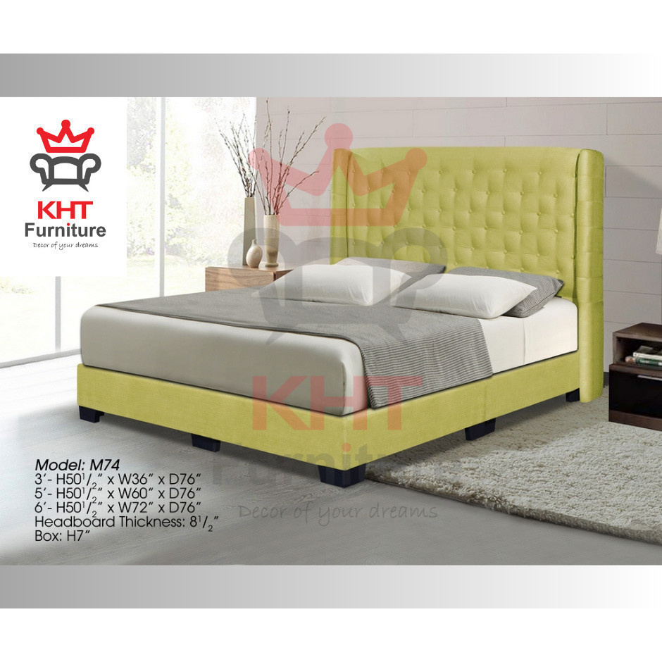 (KL & Selangor) Fabric Divan Bed Frame headboard Rangka & Papan Kepala ...